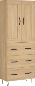 Skříň highboard dub sonoma 69,5 x 34 x 180 cm kompozitní dřevo 3199780