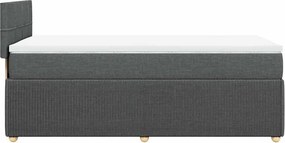 Box spring postel s matrací tmavě šedá 80 x 200 cm textil 3289584