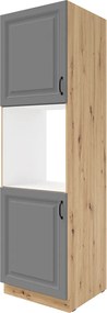STILO ad | vysoká skříňka 60 DP-210 2F na vestavnou troubu | 60 cm | UNI dvířka | artisan/šedá