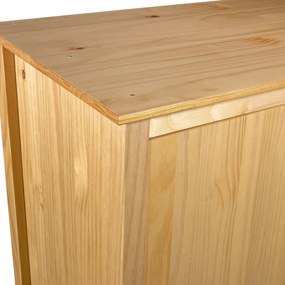 Dvoukřídlá šatní skříň Hill 89x50x170 cm masivní borové dřevo - Default Title