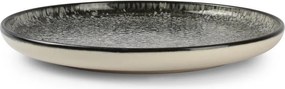 Černý/krémový dezertní talíř z kameniny ø 20 cm Gravel – ONA