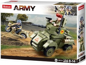 Stavebnice sluban army m38-b0710 malý obrbněný vůz