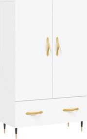 vidaXL Skříň highboard 69,5 x 31 x 115 cm kompozitní dřevo [828212] Barva: bílá s vysokým leskem