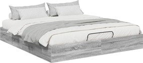 Ottoman postel Šedá Sonoma 203 x 160 x 25 cm Dřevěný materiál 3409218