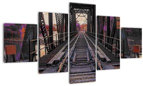Obraz železničního mostu (125x70 cm)