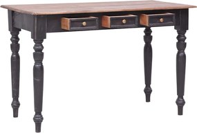 Psací stůl se 3 zásuvkami 117 x 57 x 75 cm masivní mahagon 283907
