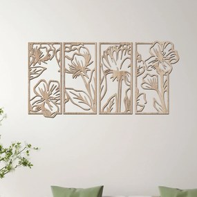 dřevo života 4 dílný obraz květin - FLORIST Zvolte barvu dekoru: Dub Sonoma, Rozměry šxv (cm): 157x80