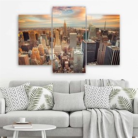 Gario Obraz na plátně Manhattan USA - 3 dílný Rozměry: 60 x 40 cm