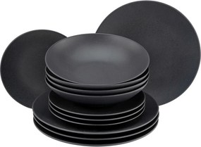 XXXLutz JÍDELNÍ SOUPRAVA Soft Touch Black 12dílné Creatable - Online Only nádobí - 007768050702