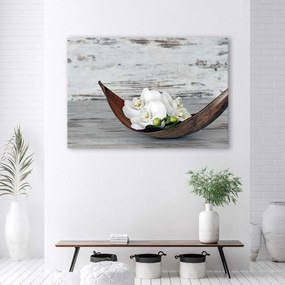 Gario Obraz na plátně Bílé květy orchidejí Rozměry: 60 x 40 cm