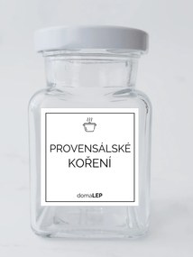 Samolepka na kořenky PROVENSÁLSKÉ KOŘENÍ bílá 5 × 5 cm základní písmo