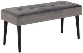 OnaDnes -20% Scandi Tmavě šedá sametová lavice Cherry 95 cm