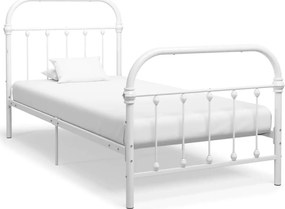 vidaXL Rám postele kov 100 x 200 cm [284505] Barva: Bílá
