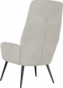 Relaxační křeslo světle šedé umělá broušená kůže 341281