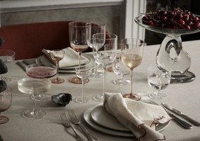 ferm LIVING Sklenice na bílé víno Host Blush - set 2 ks, růžová barva, sklo