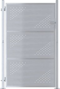Zahradní brána 85 x 120 cm Nerezová ocel Stříbrná Zamykatelné 3402580