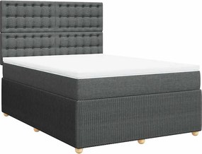 Box spring postel s matrací tmavě šedá 160x200 cm textil 3292122