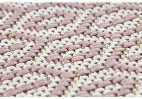 koberec FLAT 48603/526 Kroužky KRÉM růžový velikost 160x230 cm | krásné koberce cz