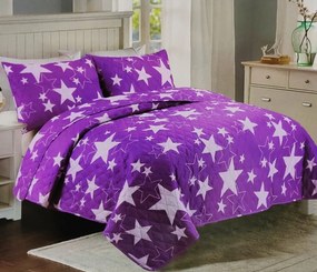 Sofy Přehoz na postel 200x240 - Fialové hvězdy