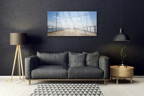 akrylový obraz Molo Moře Architektura 100x50 cm