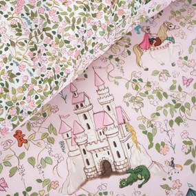 Růžové bavlněné dětské povlečení na jednolůžko 135x200 cm Fairytale – Belle &amp; Boo