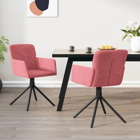 vidaXL Otočné jídelní židle 2 ks samet [344799] Barva: krémová