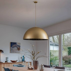 Závěsné svítidlo Fera, zlatá/černá skvrnitá, Ø70cm