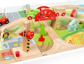 Bigjigs Rail Dřevěná vláčkodráha a stůl / od 3 let