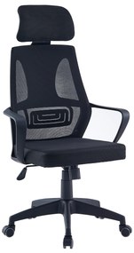 Ergonomická kancelářská židle SOFT - černá síťovina