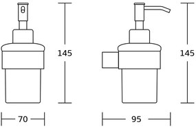 Mexen Adox, nástěnný dávkovač mýdla, zlatá lesklá, 70182388-50