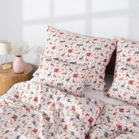 Flanelové povlečení Vánoční zvířátka Velikost: atypický 240 x 220 + 2 x 70 x 90
