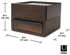 Šperkovnice Umbra STOWIT MINI - černá/ořechová