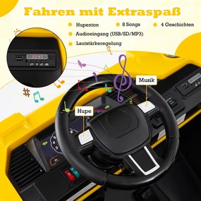 Costway 24 V Elektrické dětské šlapací rypadlo s 4 WD a dálkovým ovládáním