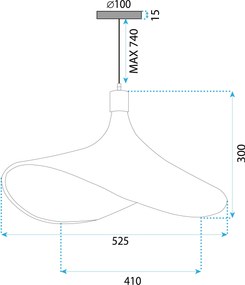Toolight Boho, závěsné svítidlo 1xE27 APP1577-5C, přírodní hnědá, OSW-03800