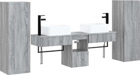 Sada koupelnového nábytku 5 ks Šedý Sonoma 33 x 34,5 x 100 cm 3405979