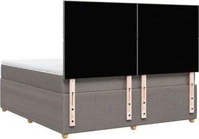 Box spring postel s matrací taupe 180x200 cm textil 3292132