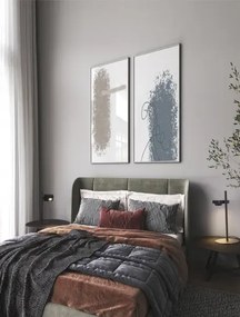 LED stmívatelná bílo-černá stolní lampa Kedros