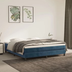 Rám postele s boxspringem tmavě modrý 180x200 cm samet 3120788