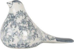 Decorative Figurine Bird 25x11x13 Cm White Blue Ceramic - 25*11*13 cm