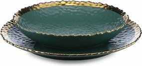 Keramická sada talířů Kati Green Gold 8ks