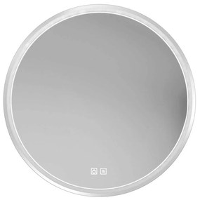 kielle Idolio - Zrcadlo s LED osvětlením a vyhříváním, průměr 80 cm, chrom 50324003