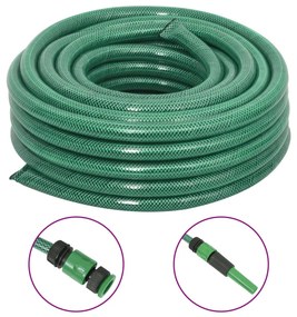Zahradní hadice se sadou koncovek zelená 0,75" 50 m PVC 154384