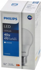 SADA 6 KS LED žárovek PHILIPS E27 4,9W 470 lm neutrální bílá 4000K