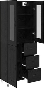 Vysoký bufet Černý dub 69,5 x 34 x 90 cm Kompozitní dřevo 3402712