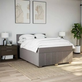Box spring postel s matrací taupe 140x190 cm textil 3289360
