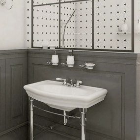 Retro keramický dávkovač tekutého mýdla s držákem na zeď chrom NIMCO LADA LA 19031K-26