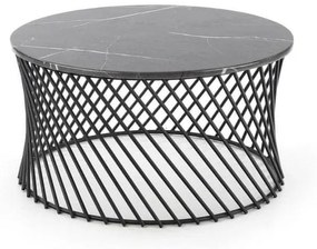 Intesi Konferenční stolek Rewal šedý mramor/černý