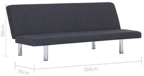vidaXL 282193 Marketos Sofa Bed Dark Grey Polyester