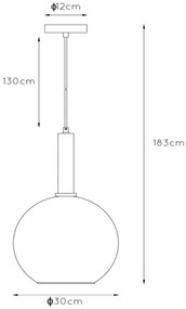 Lucide 45402/30/30 - Lustr na lanku MARIUS 1xE27/40W/230V černá