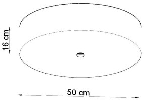 Bílé stropní svítidlo se skleněným stínidlem ø 50 cm Herra – Nice Lamps